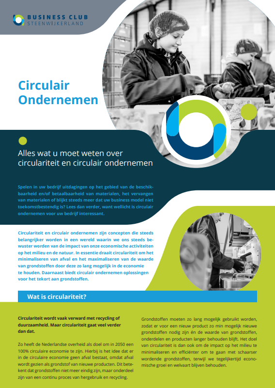 Alles wat u moet weten over circulariteit en circulair ondernemen - Business Club Steenwijkerland